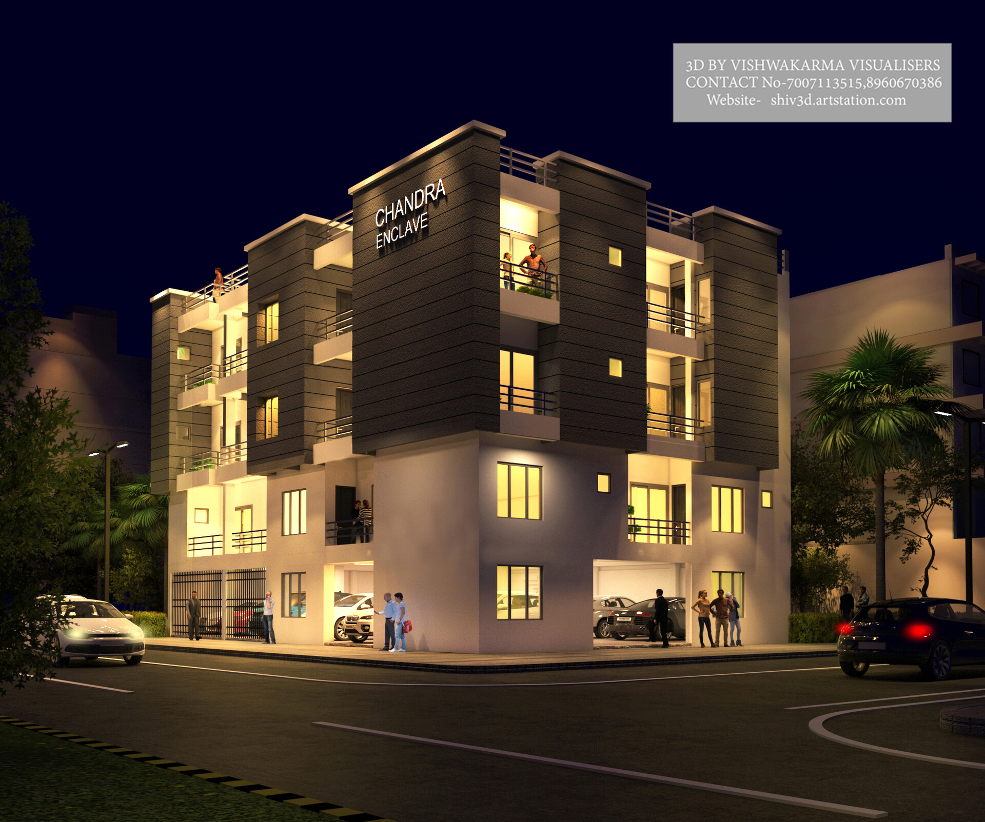 SHIV SHANKER - Flat Elevation Day And Night