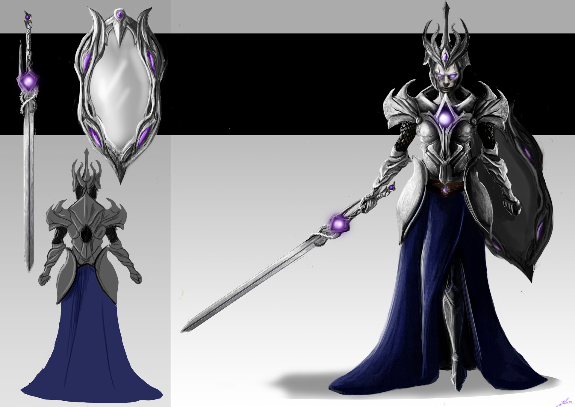 ArtStation - Lady Olinar, Oni of the Abyss