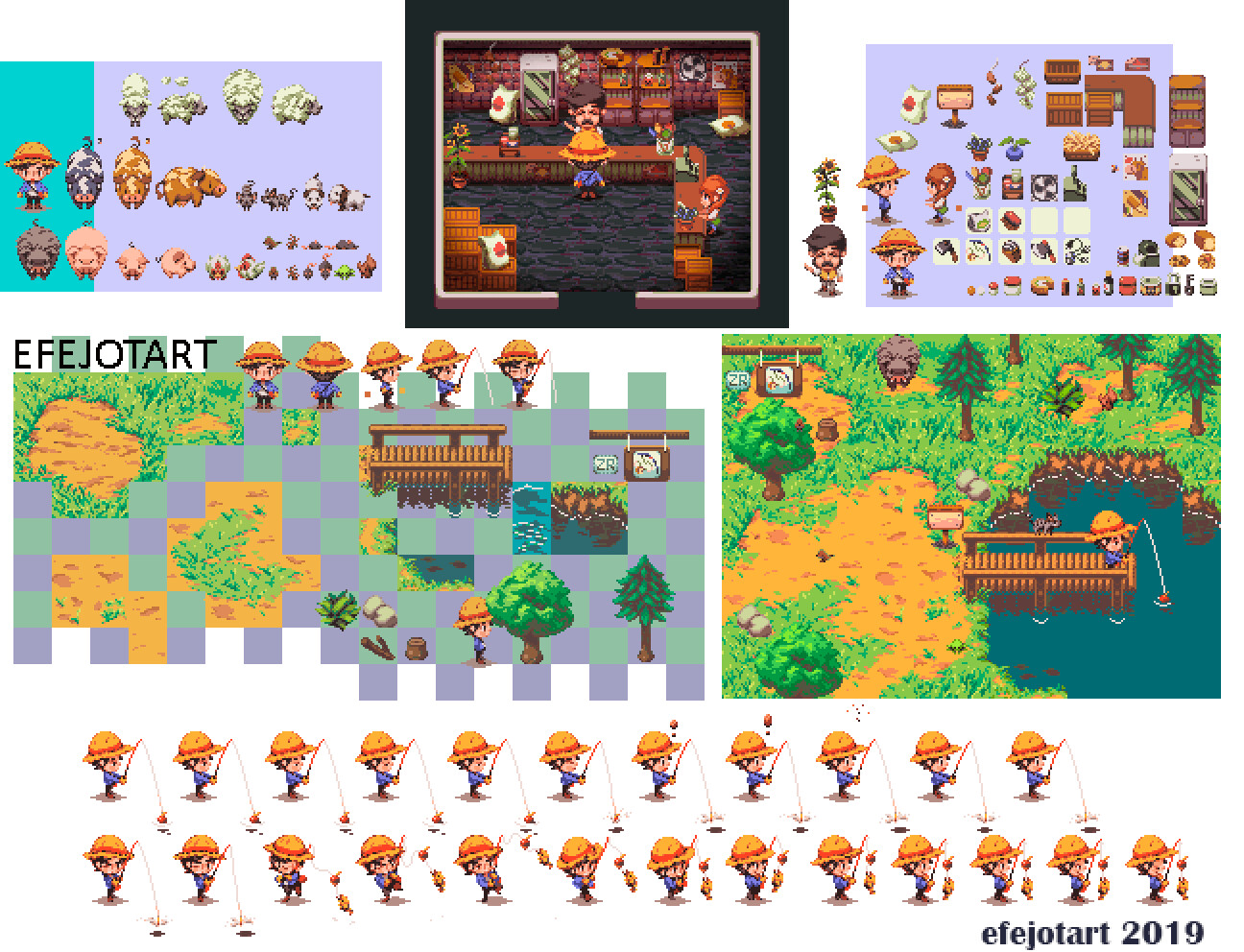 ArtStation - Farming Game Pixelart Mockups, Assets, Concepts & Animation