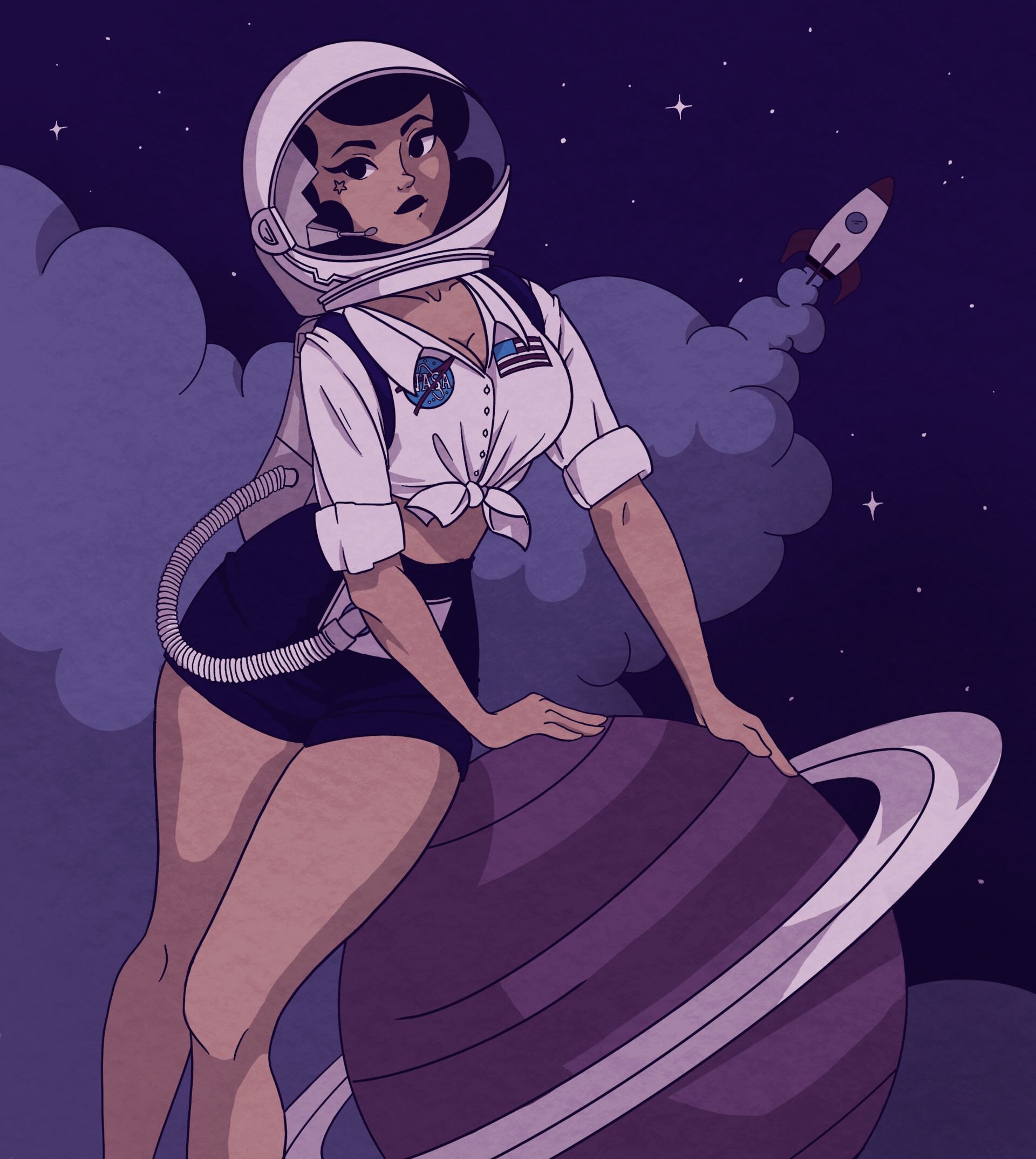 Karen Gibbs Space Pinup
