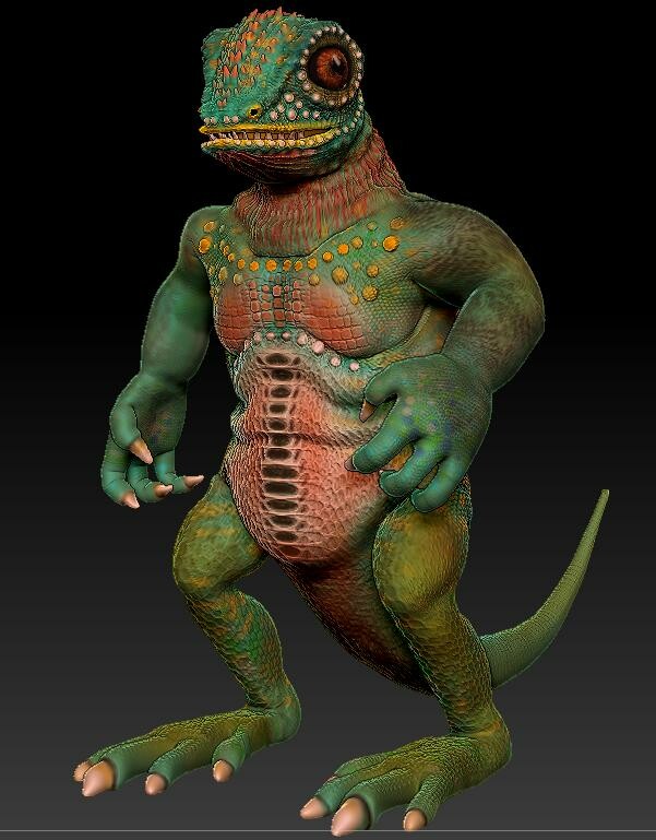 ArtStation - Reptile lizard sculpt