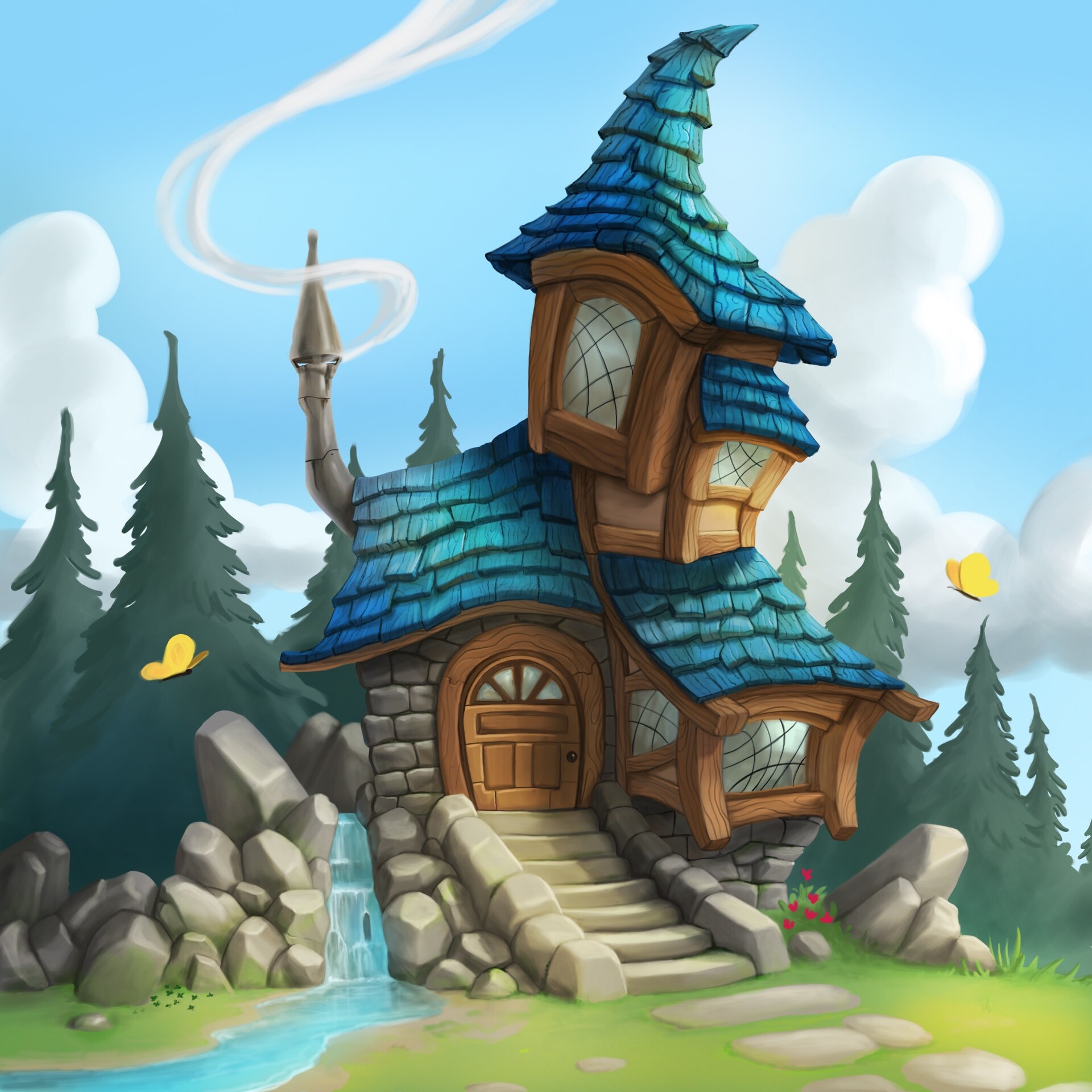 ArtStation - Forest House