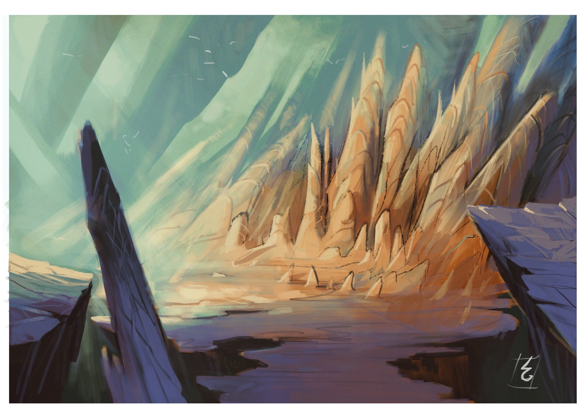 ArtStation - Environment designs for school Project