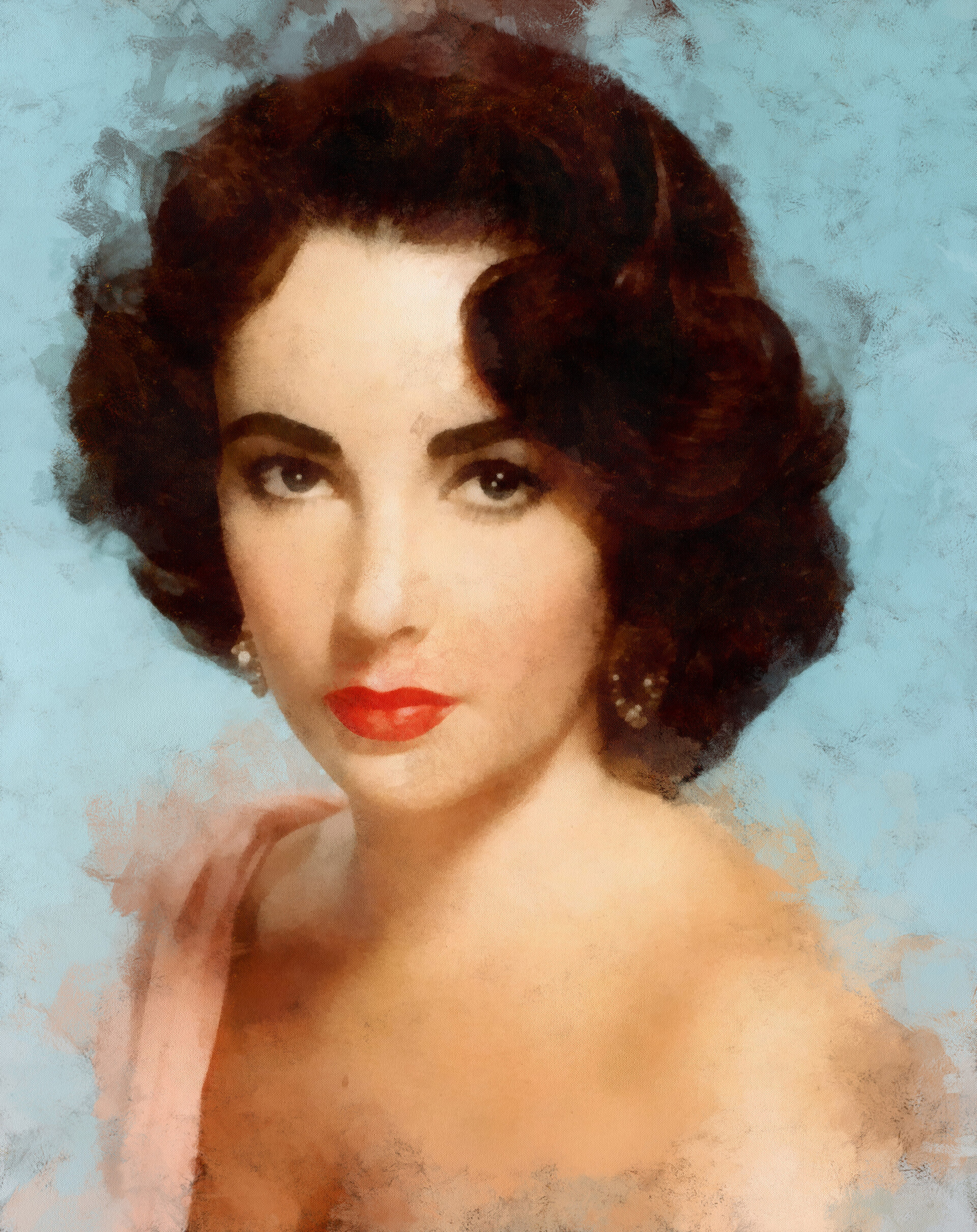 ArtStation - Oil Painting of Elizabeth Taylor