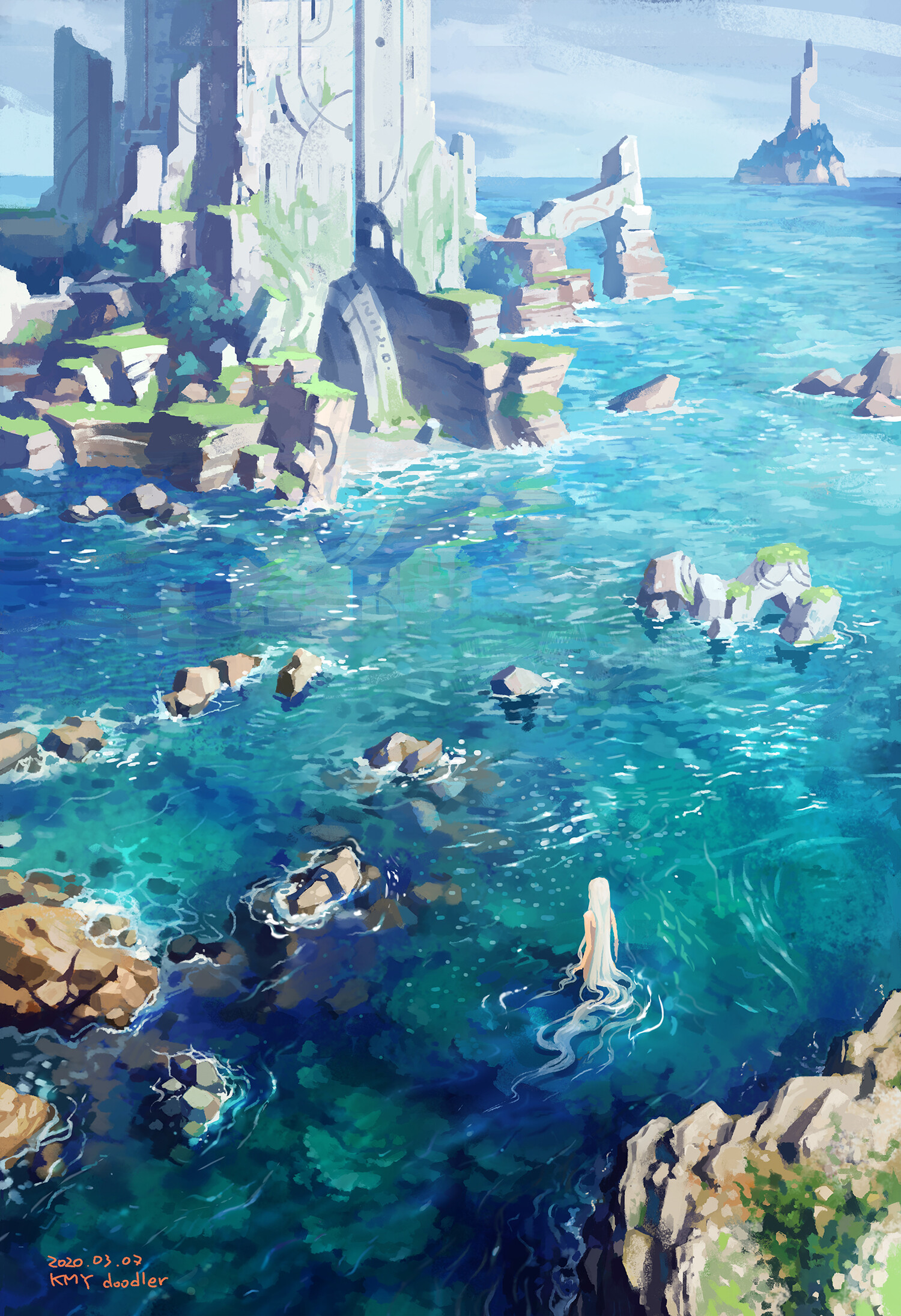 ArtStation - Blue sea