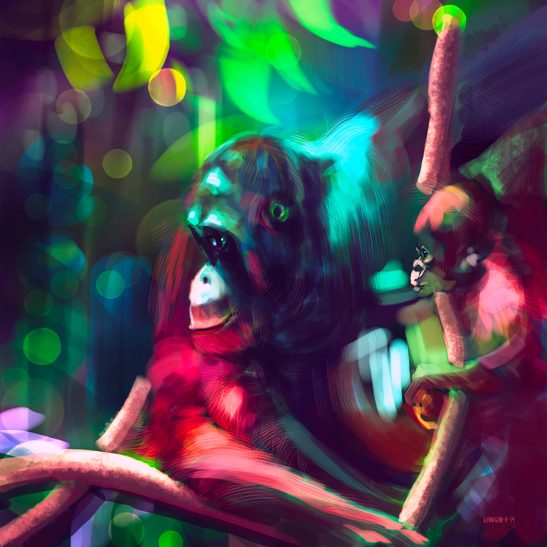 ArtStation - patrick-gernigon-borneo-monkeys