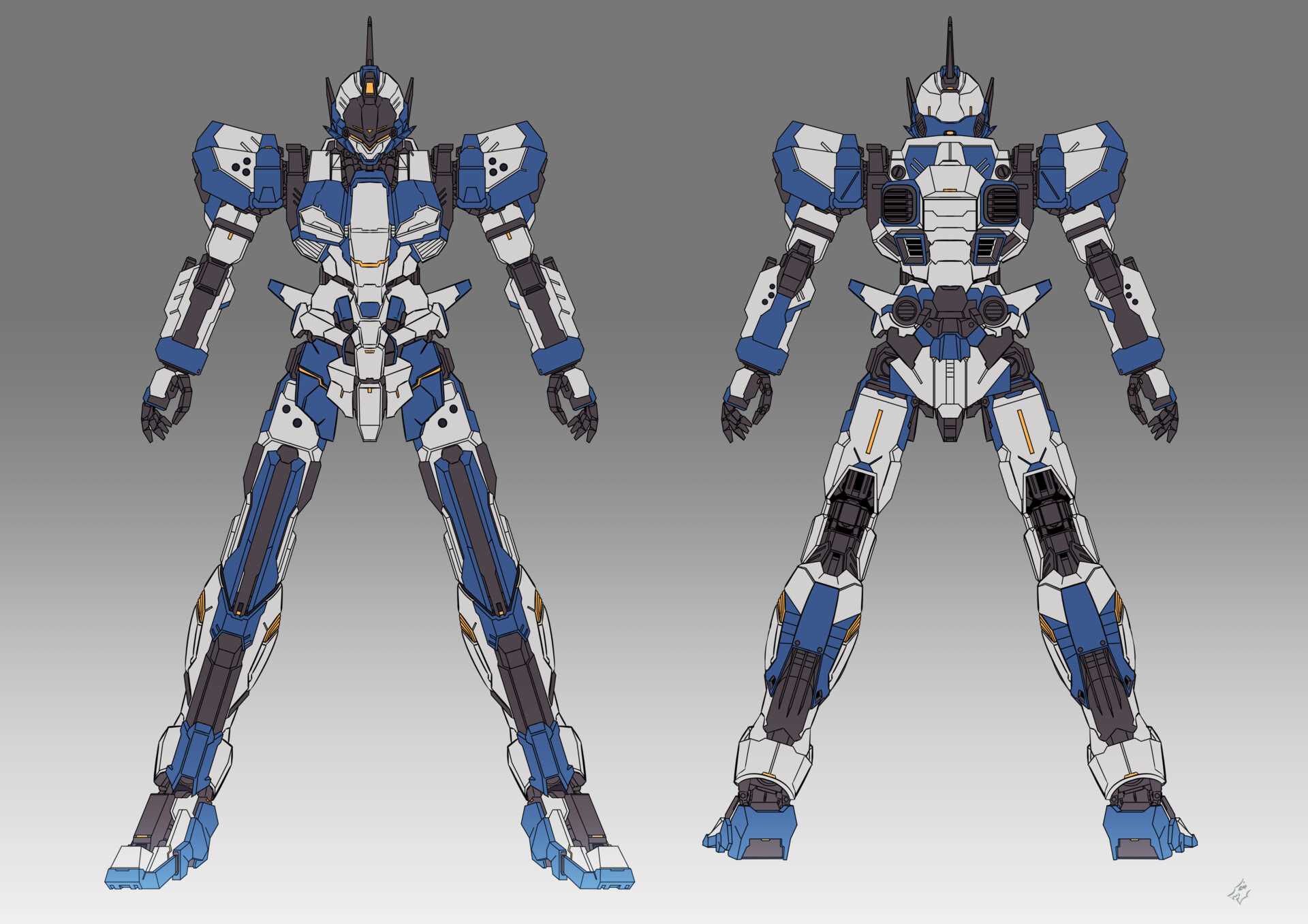 ArtStation - Mecha Commission Front-Back View only