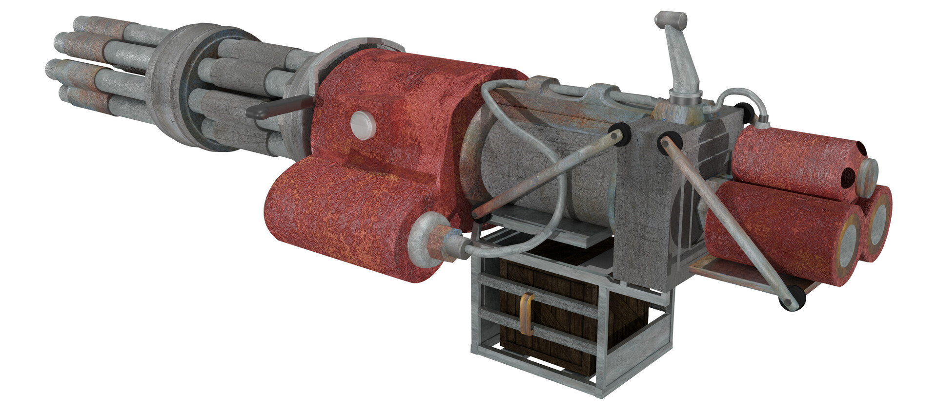 ArtStation - Gatling gun model