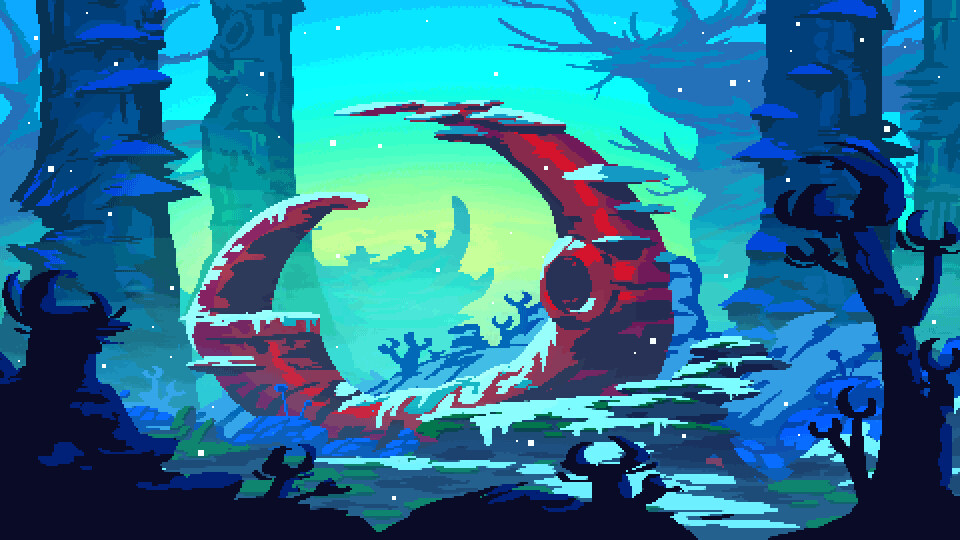 ArtStation - Background PixelArt (parallax animation)