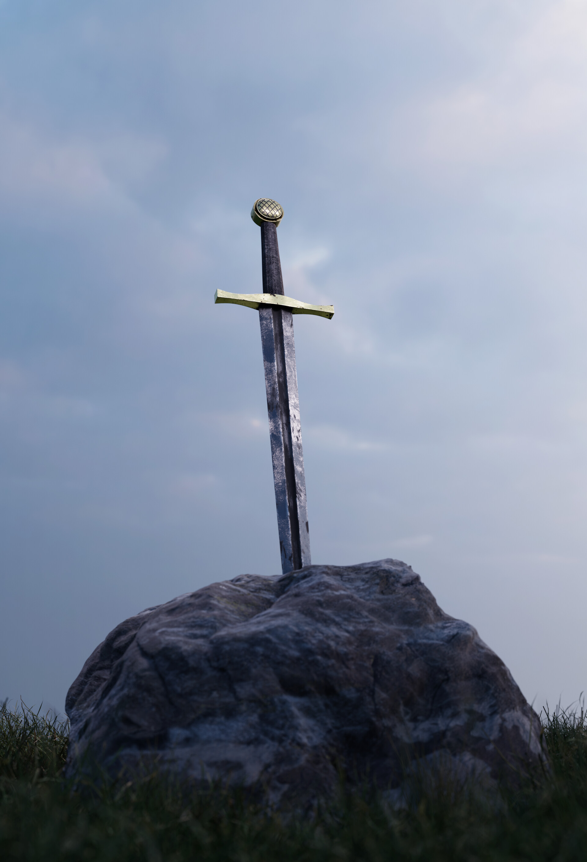 ArtStation - Sword in stone, excalibur