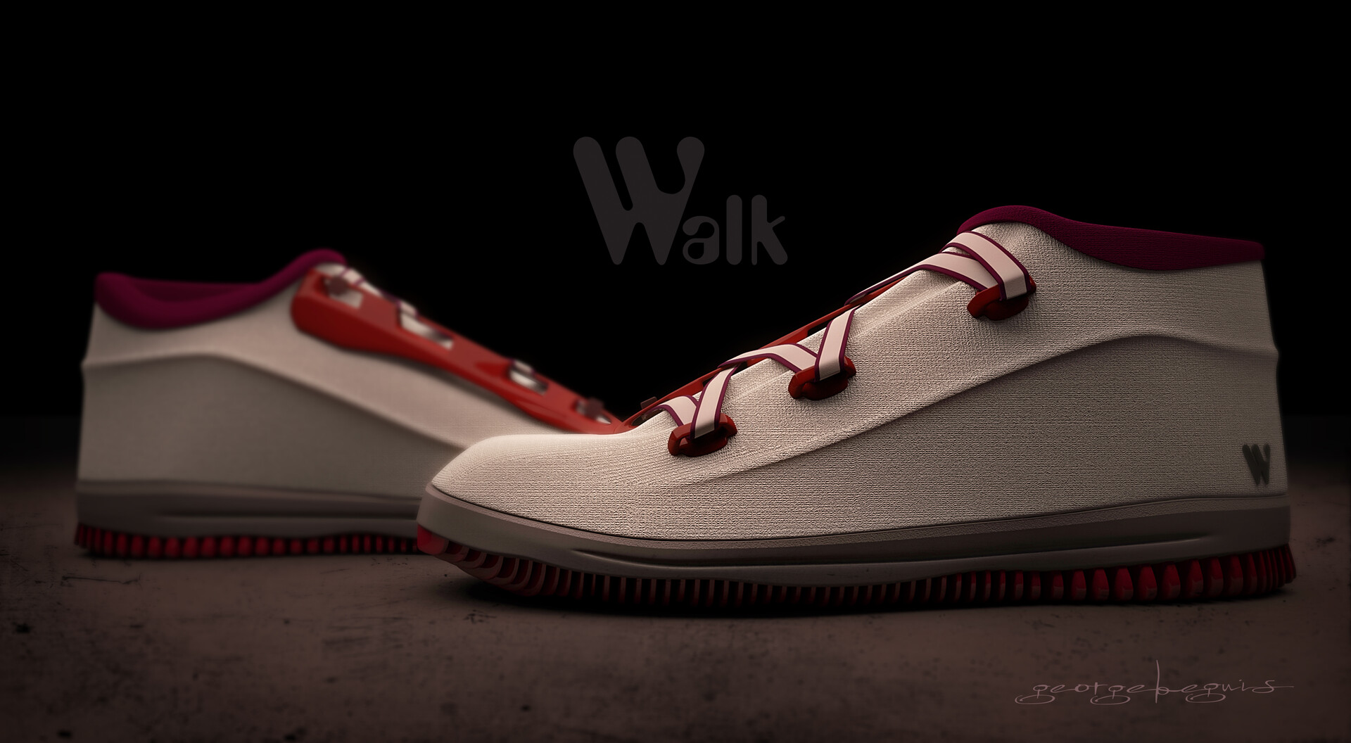 ArtStation - walk shoe design