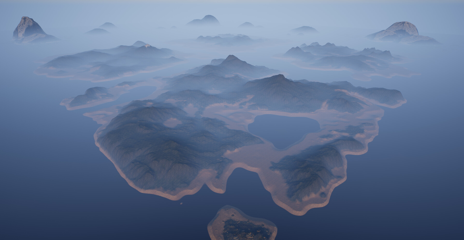 ArtStation - World Composed Continents | UE4 Survival RPG Map