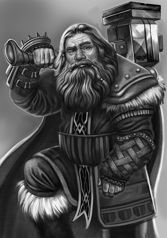 Sir Sketchalot - Dwarf Warrior
