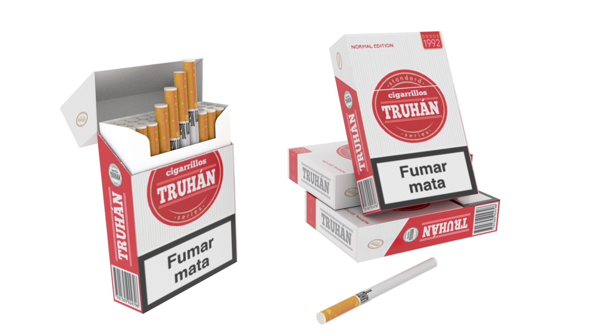 ArtStation - Practica diseño de producto "Cigarrillos"