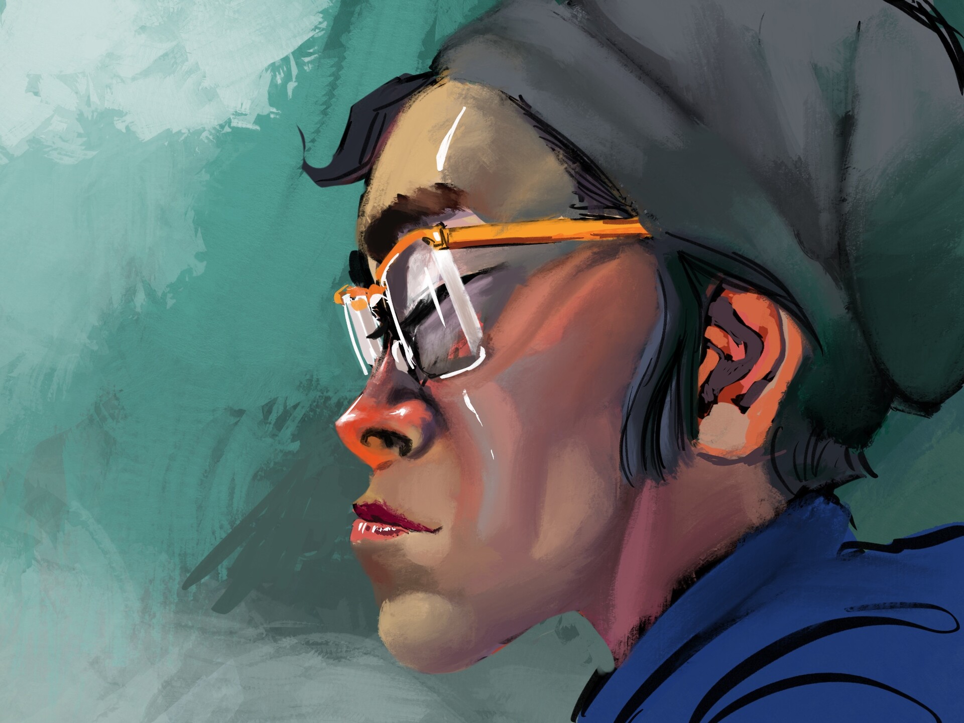 ArtStation - Guy at Starbucks in Beijing