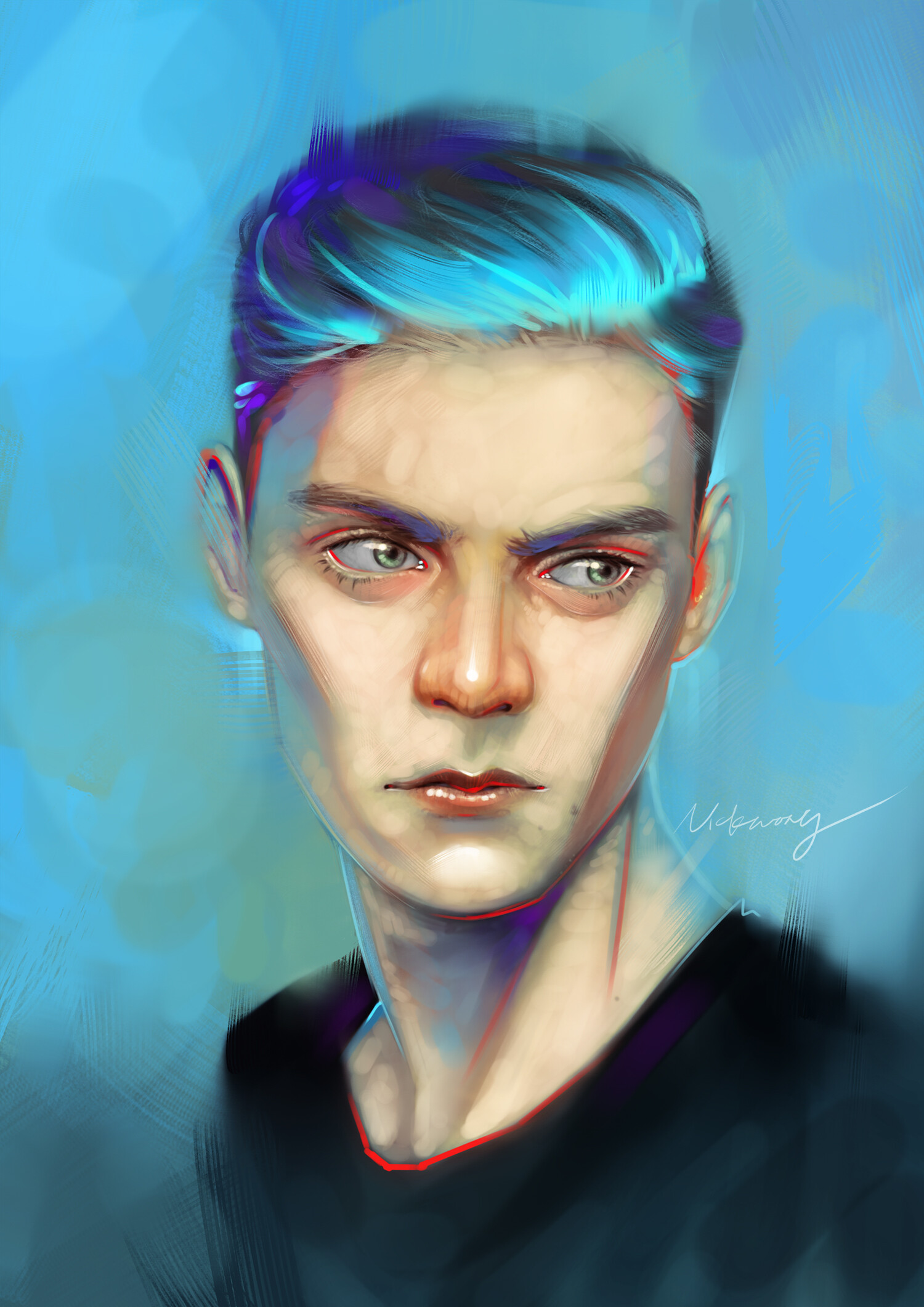 how to draw a male portrait