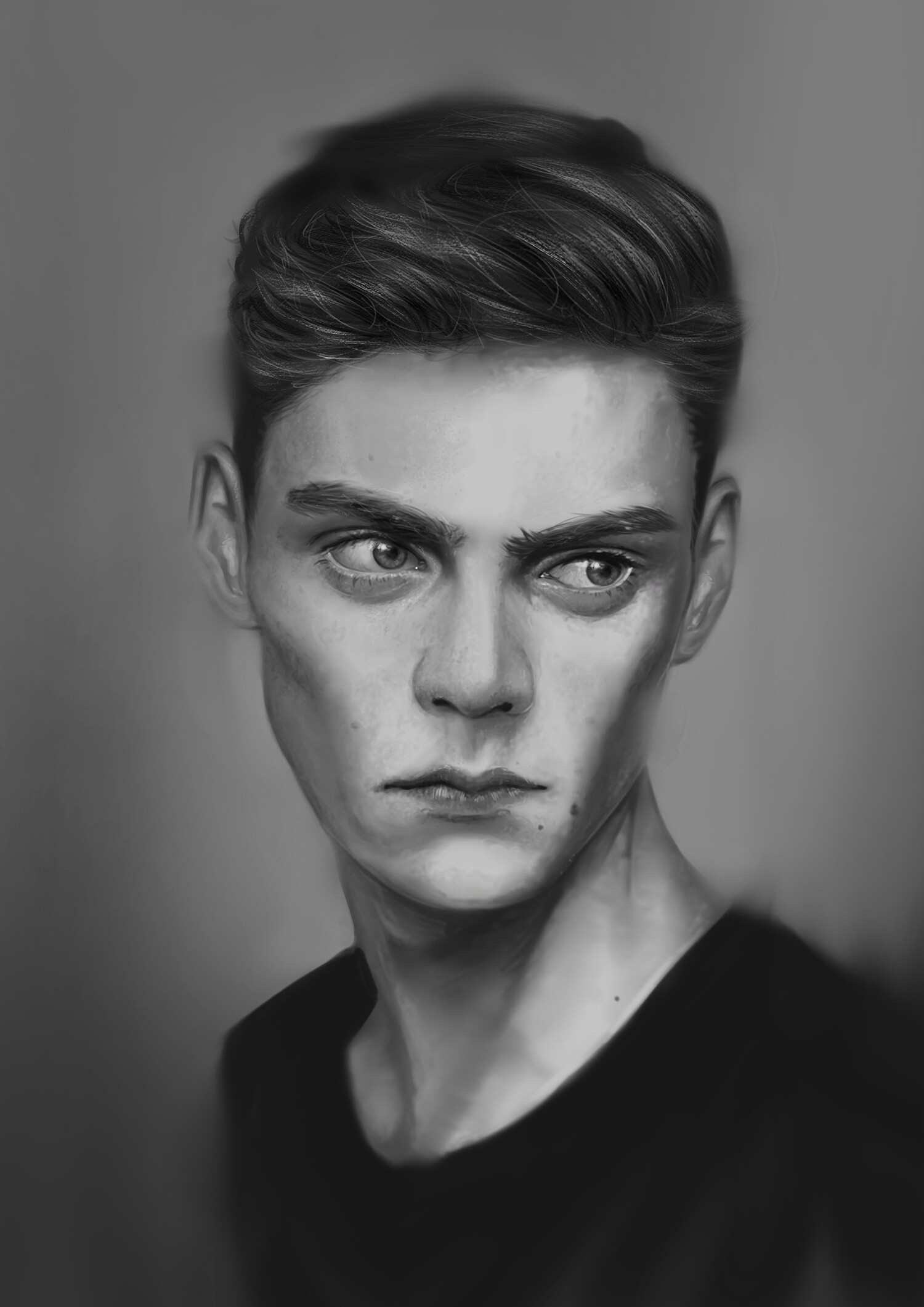 how to draw male portrait