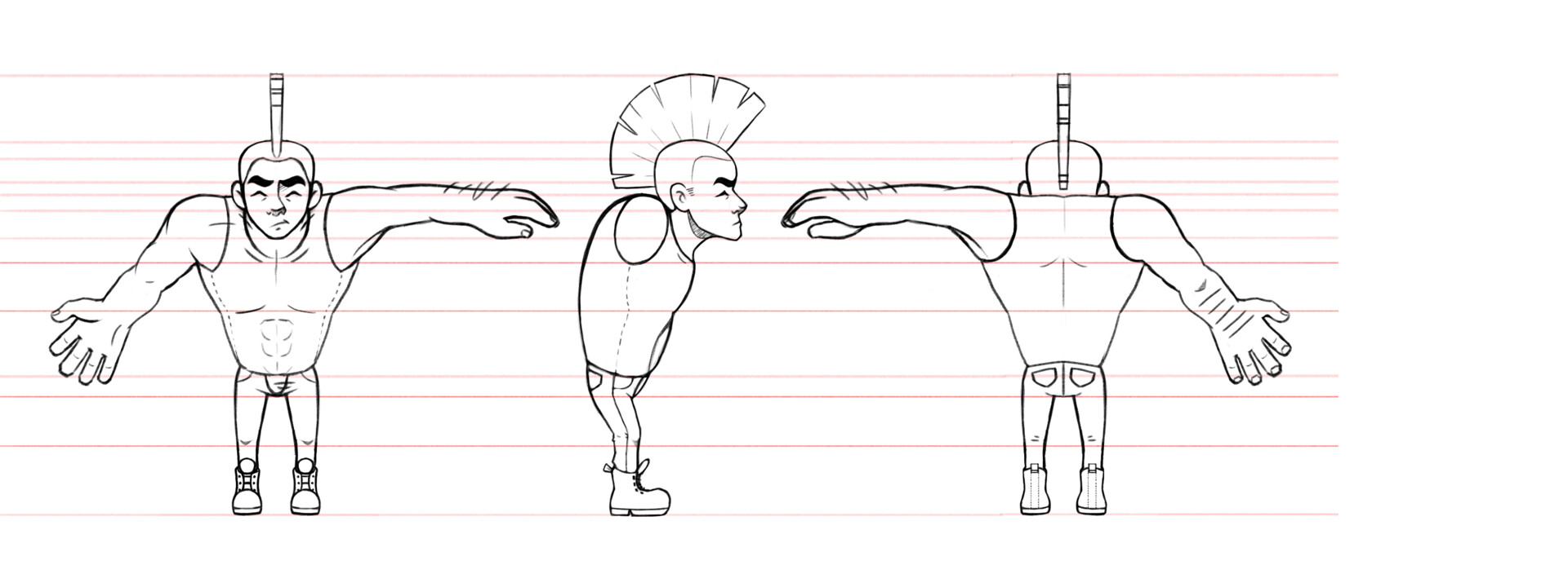 Sarai P. Lopez || Komorebi Fiction - Beat the Beats: Character Model Sheets