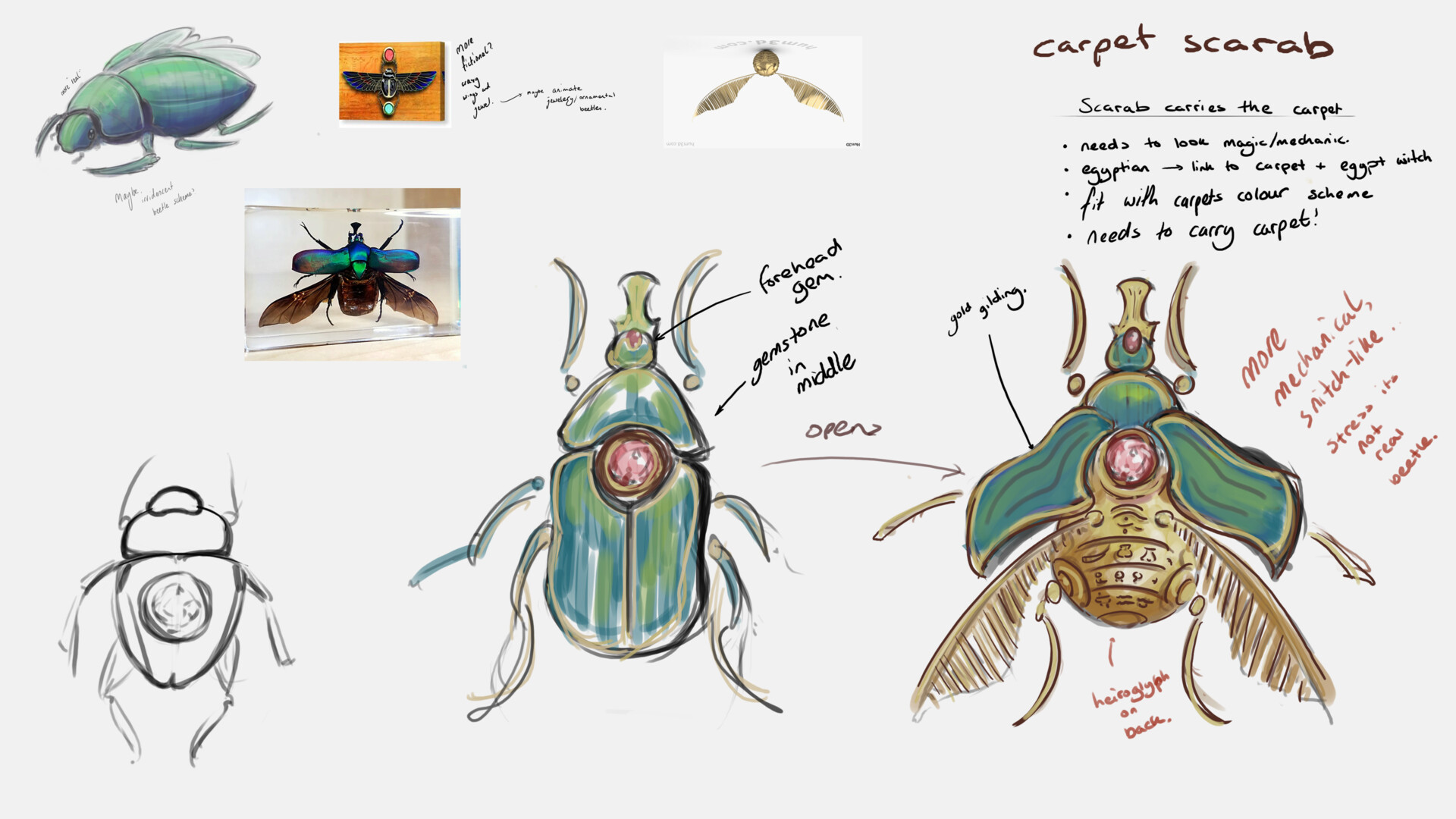 Scarab Beetle Flying
