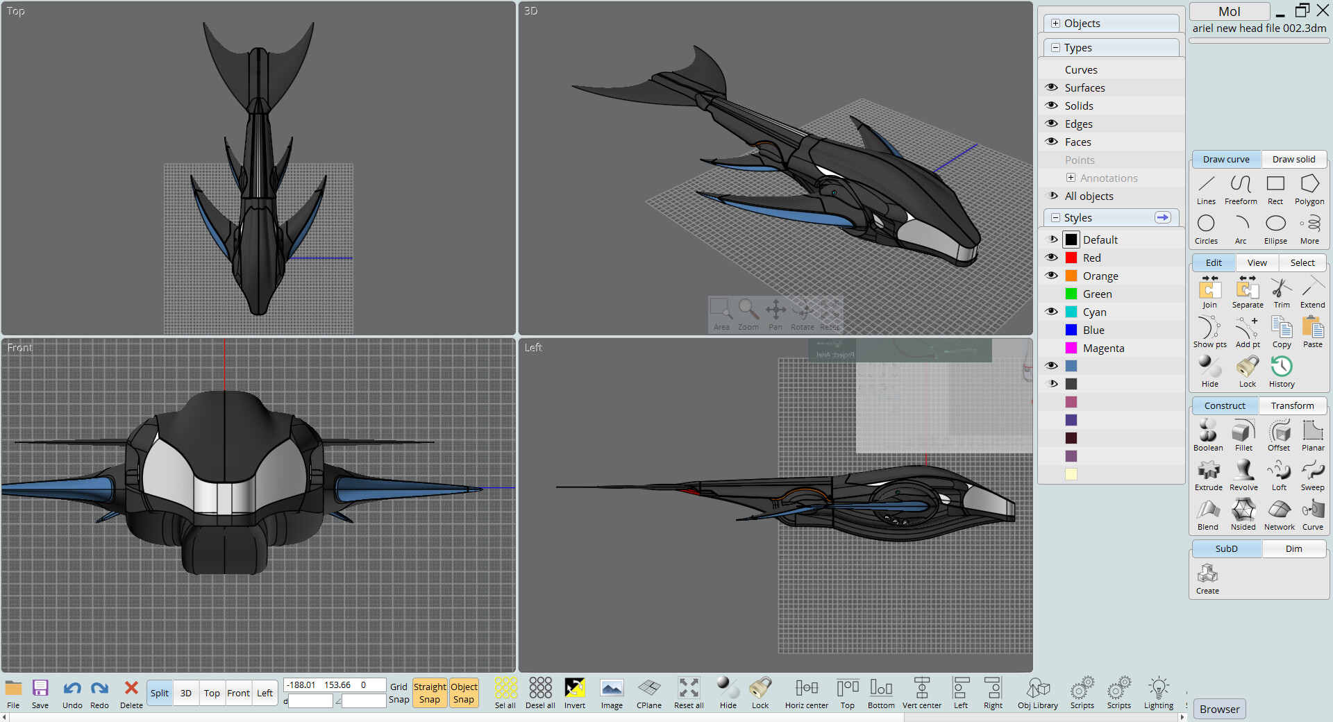 ArtStation - W.I.P project ariel new surfacing