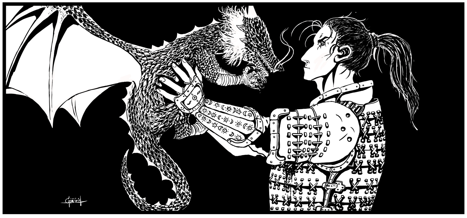 ArtStation - RONIN AND BABY DRAGON FORGOTTEN PAGE 10 BY GABRIEL DAMASCENO