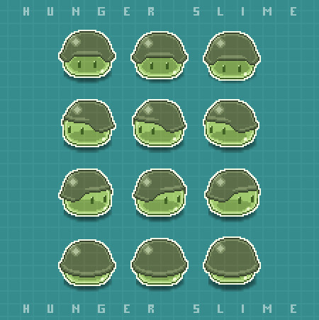 Ashley Hsu - Hunger Slime Pixel Art (sprites) & Logo