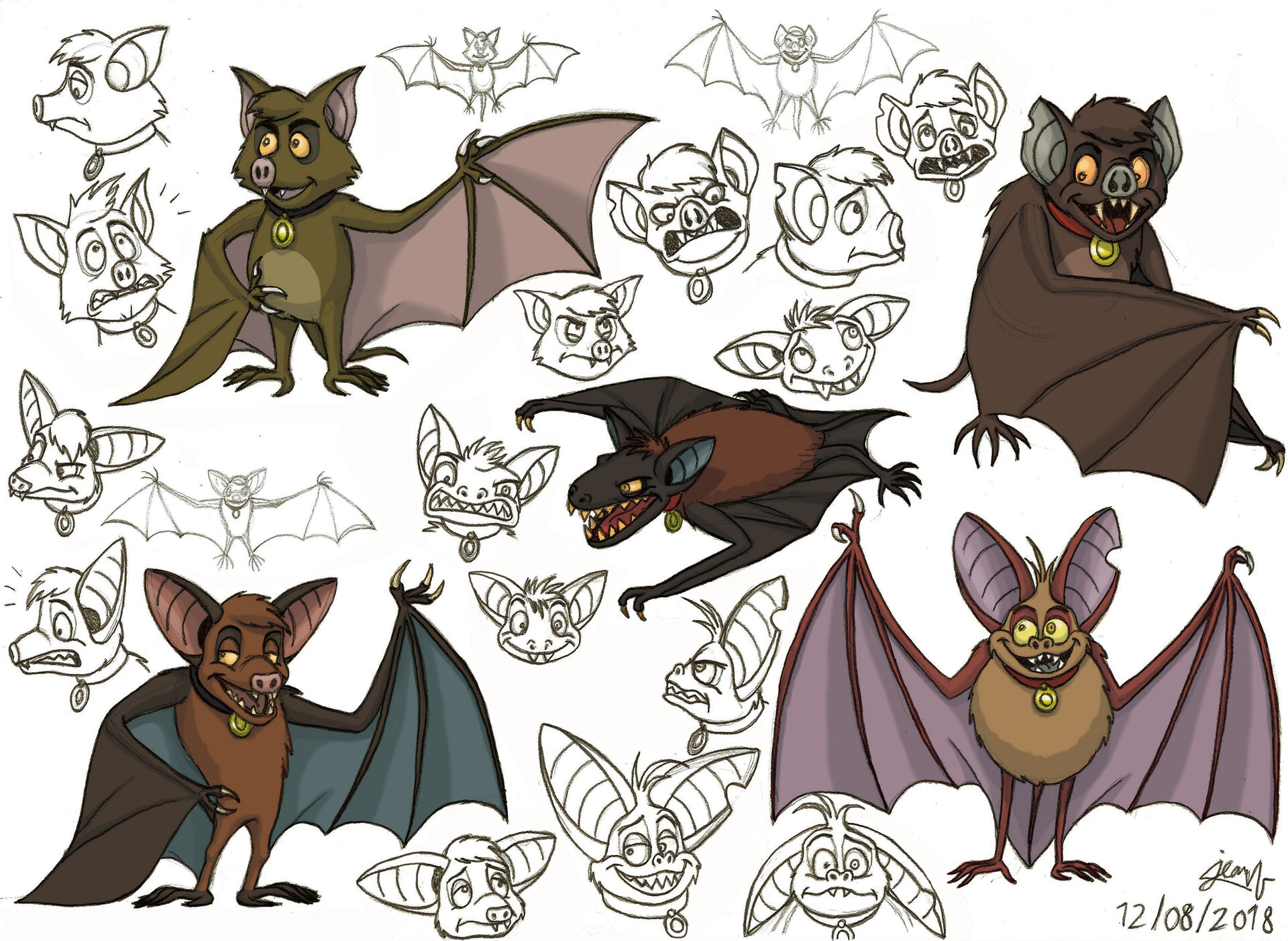 how to draw bat correctly