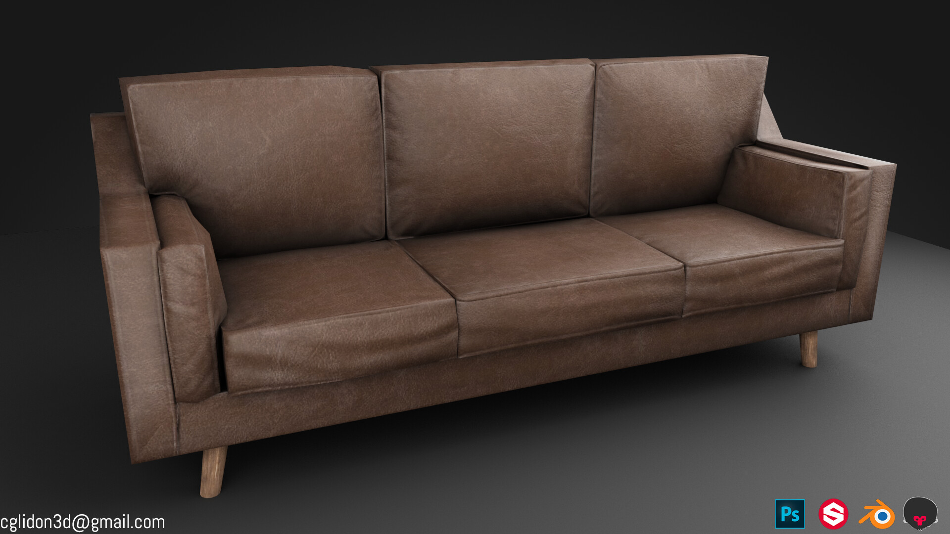 ArtStation - Sofa_low_poly