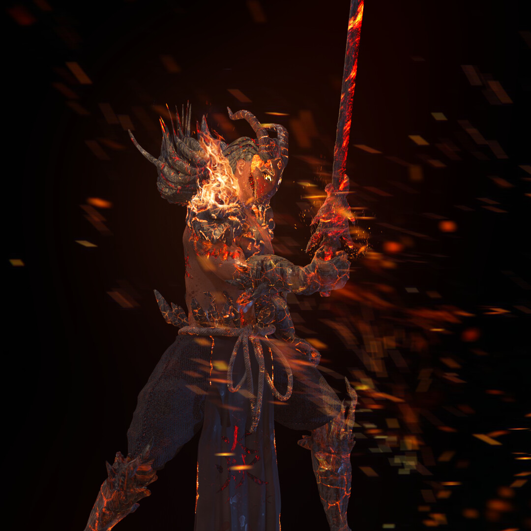 ArtStation - Flame Mask (Real time character)