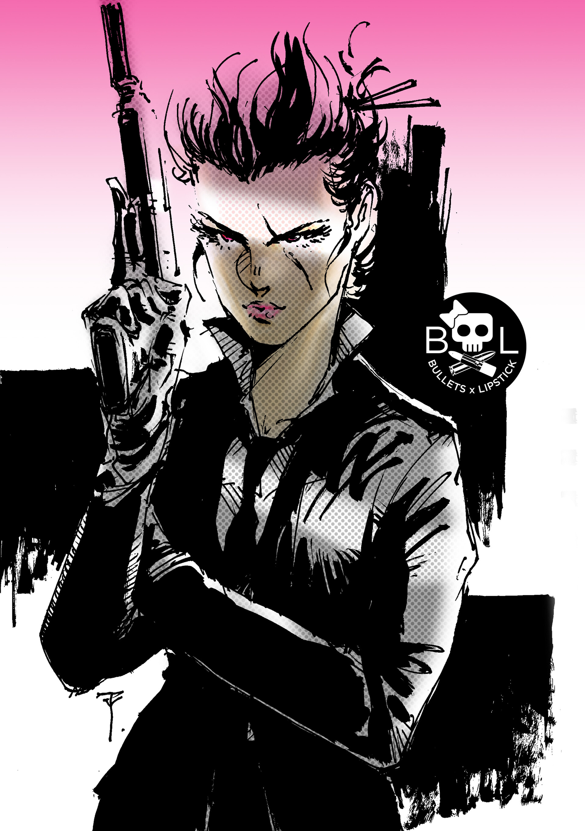 ArtStation - Art of the day #218 'Bullets x Lipstick 001:RAVEN'