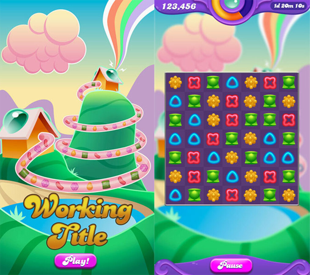 ArtStation - Concept and assets for a Match-3 game