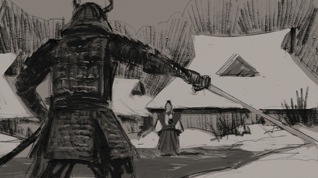 ArtStation - Samurai Sketch