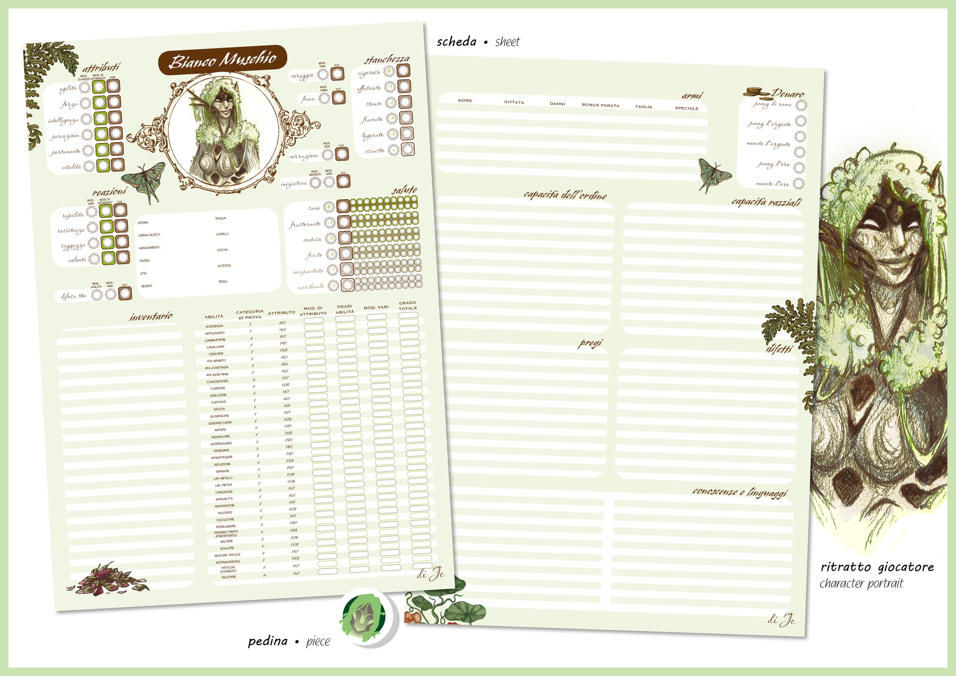 jArtle - Roleplay character sheet, profile and piece - artisan entwife