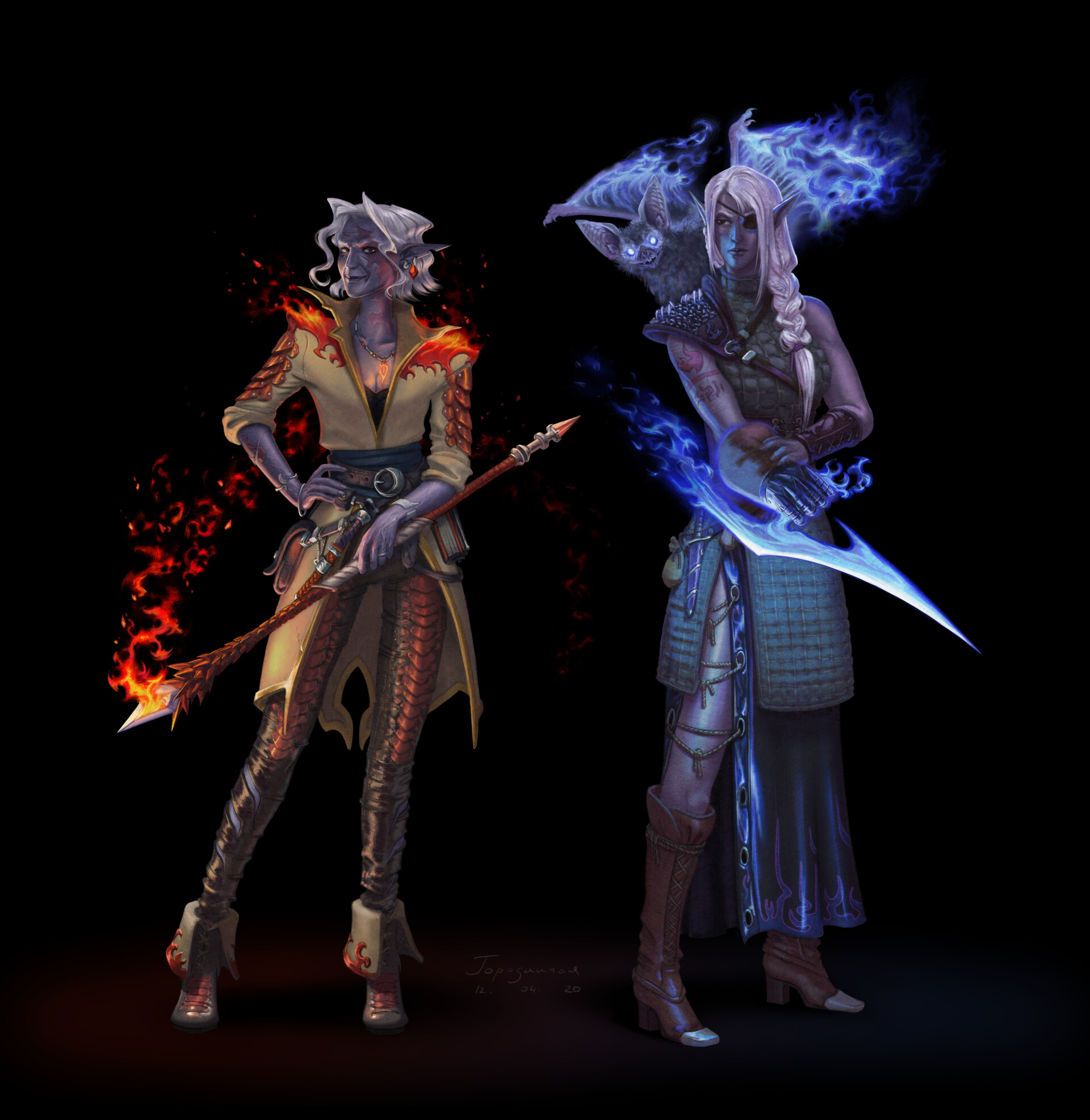 ArtStation - Dark Elves - Fire Mages