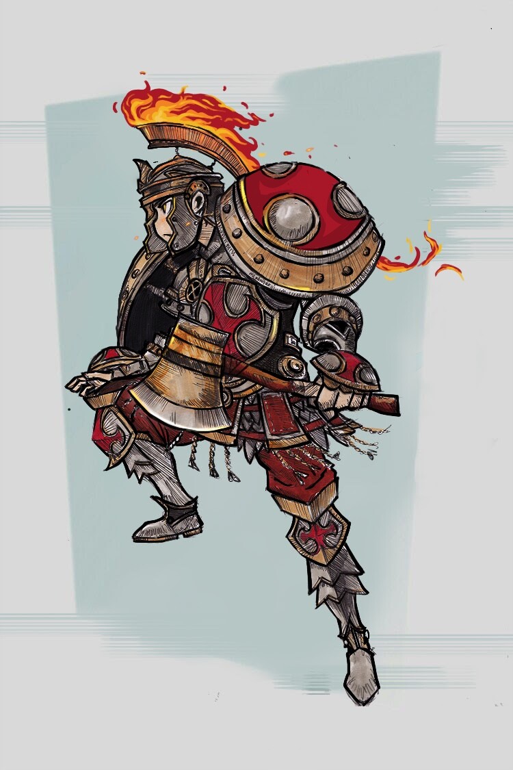 ArtStation - The Fire Warrior Character Design