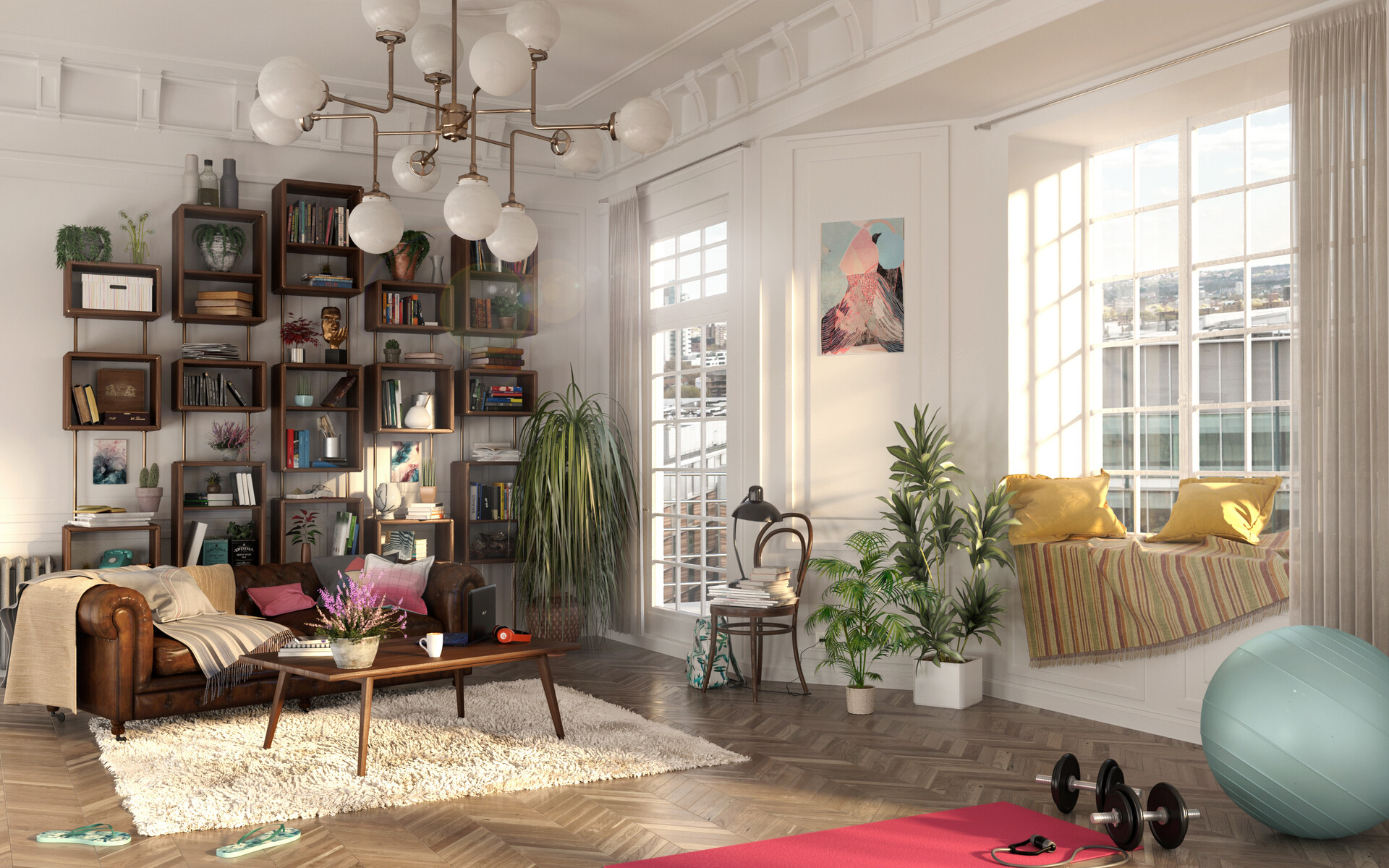 ArtStation - Morning sun in a student apartment