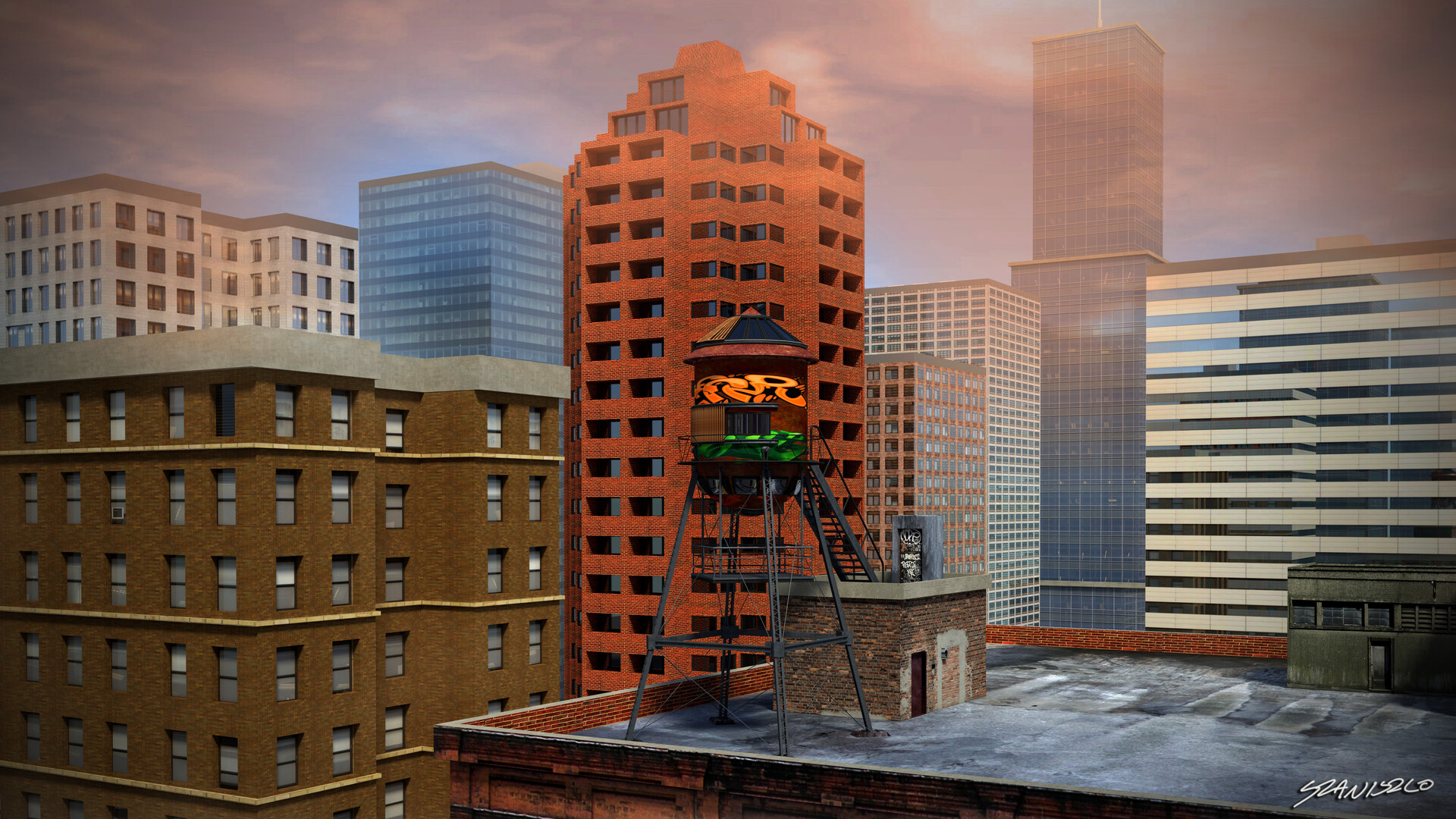 ArtStation - Water tower