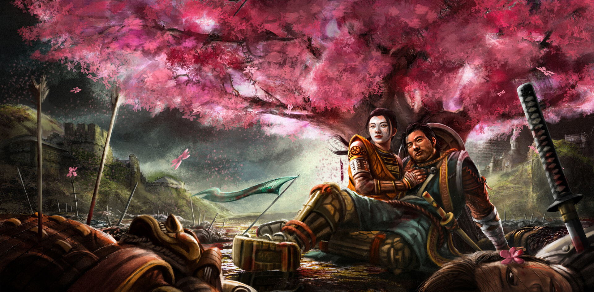 ArtStation - "Under The Sakura" - A For Honor Commission