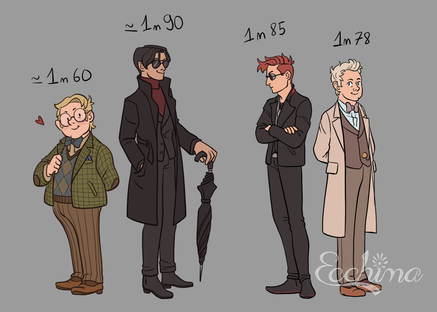 Aurélie PRECLIN - Good Omens Book Designs (Aziraphale+Crowley)