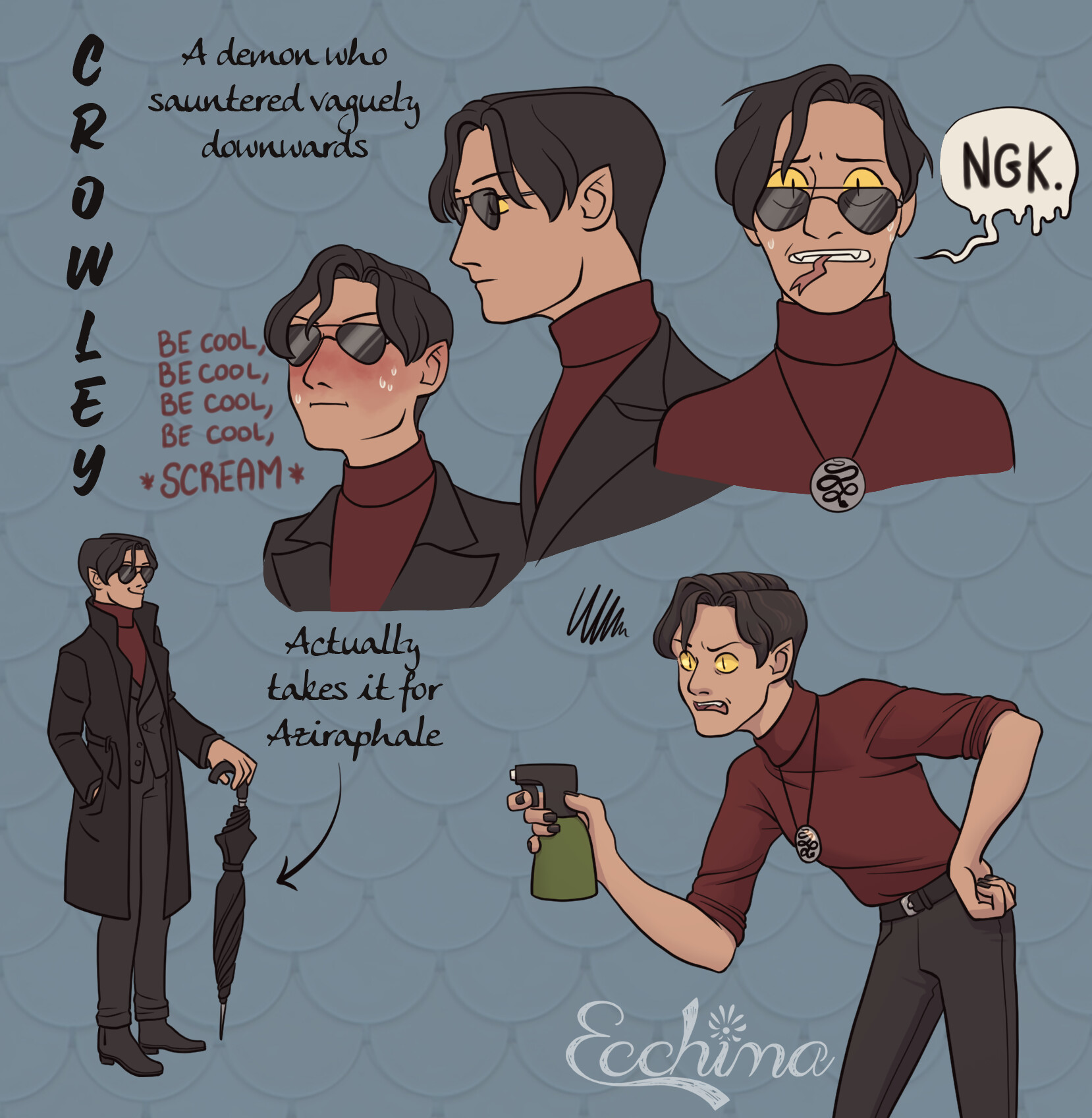 Aurélie PRECLIN - Good Omens Book Designs (Aziraphale+Crowley)