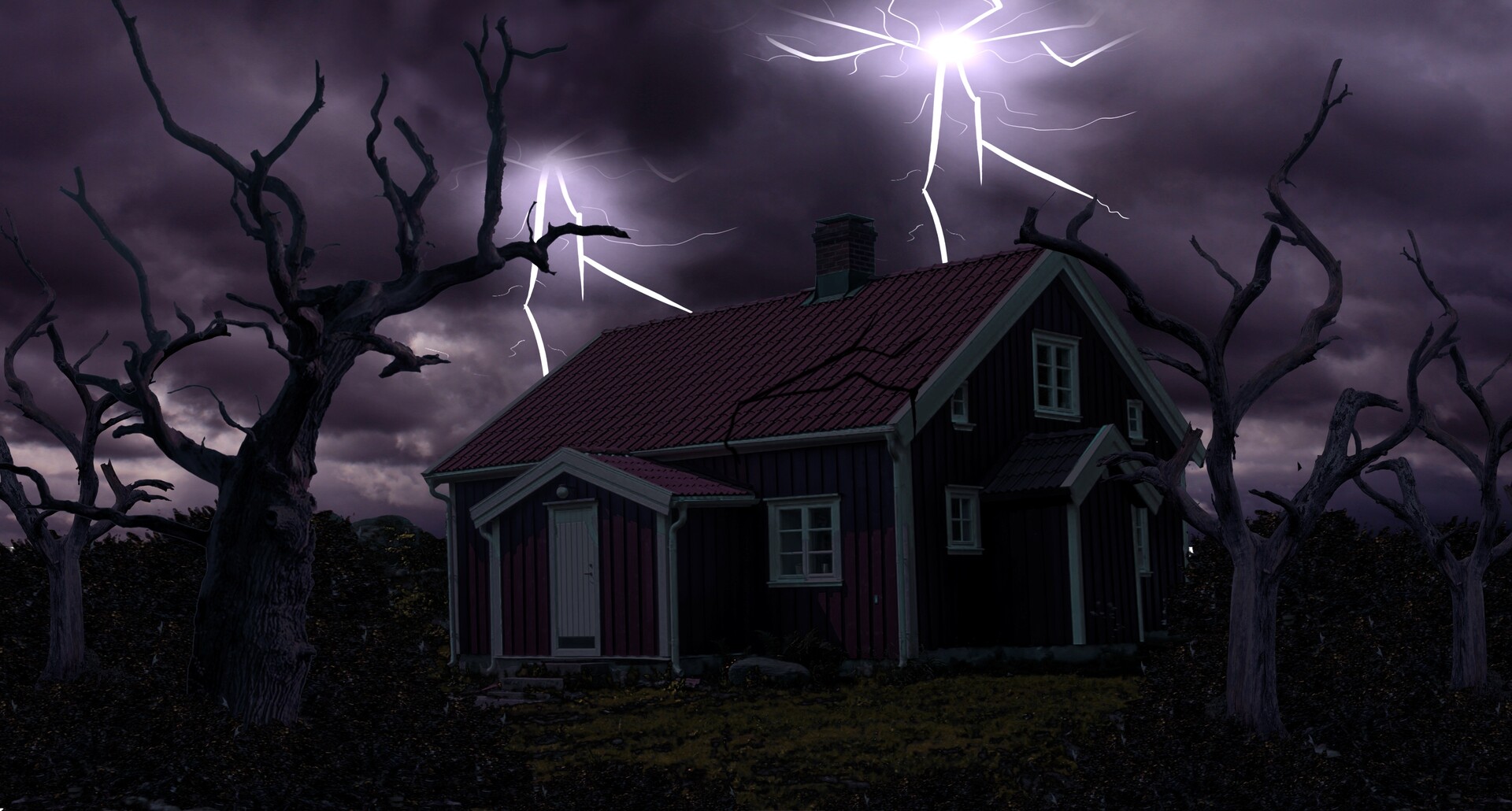 ArtStation - Haunted House Scene