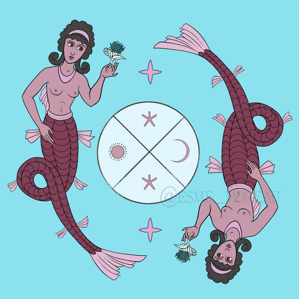 Kristina Giblin - Illustration // the Coptic Egyptian Mermaid, Umm Shusha
