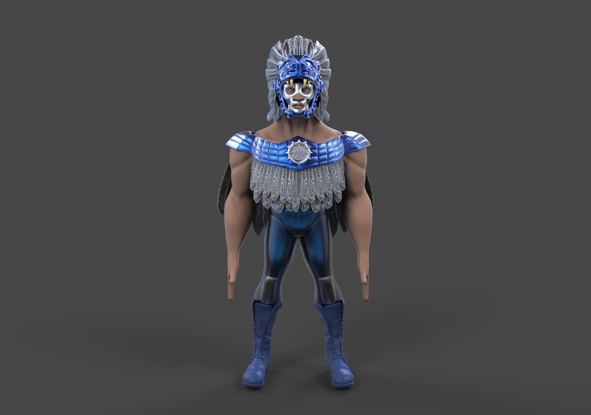 ArtStation - Blue Demon Fan Suit