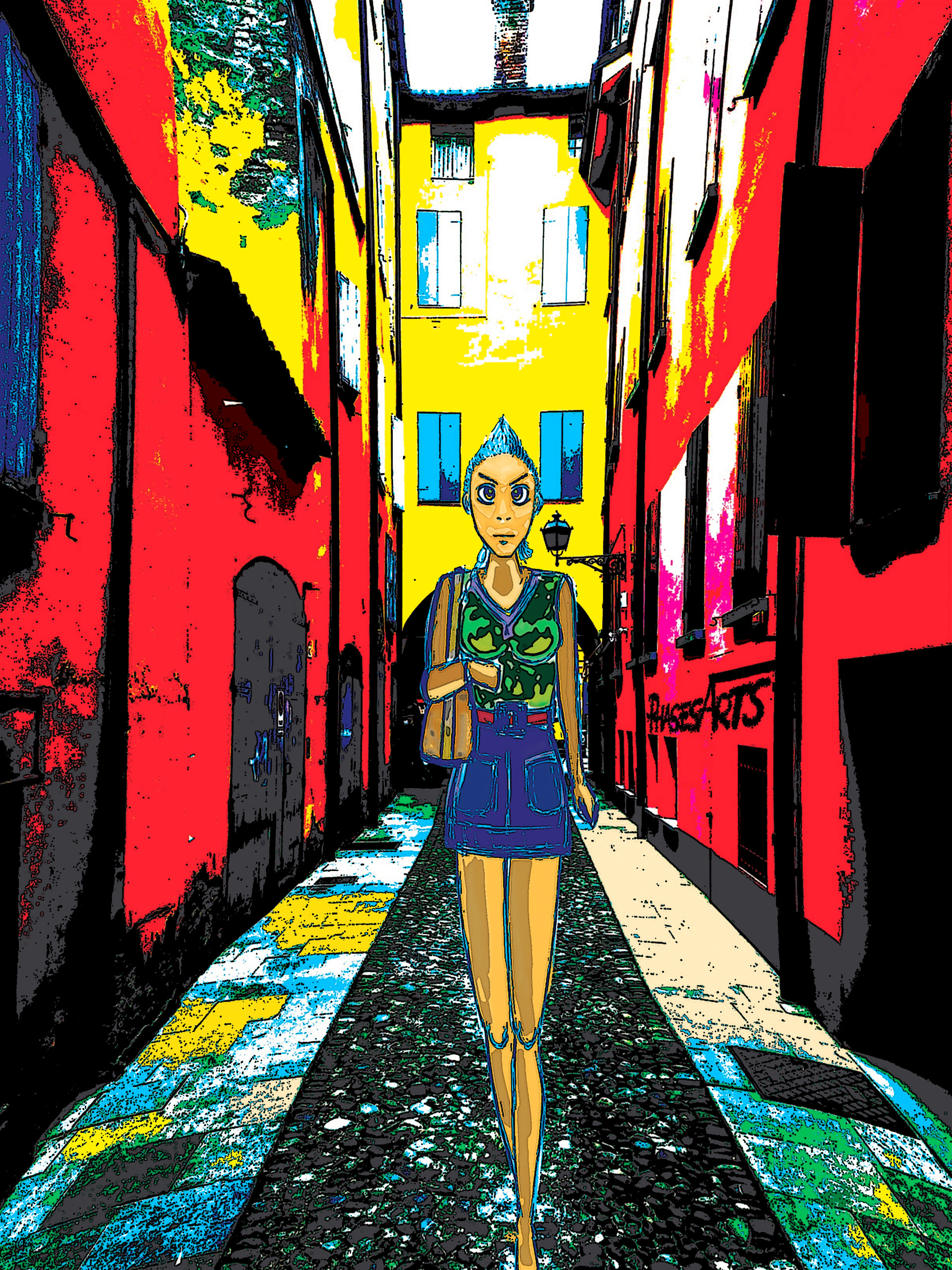 ArtStation - THE GIRL IN THE ALLEY