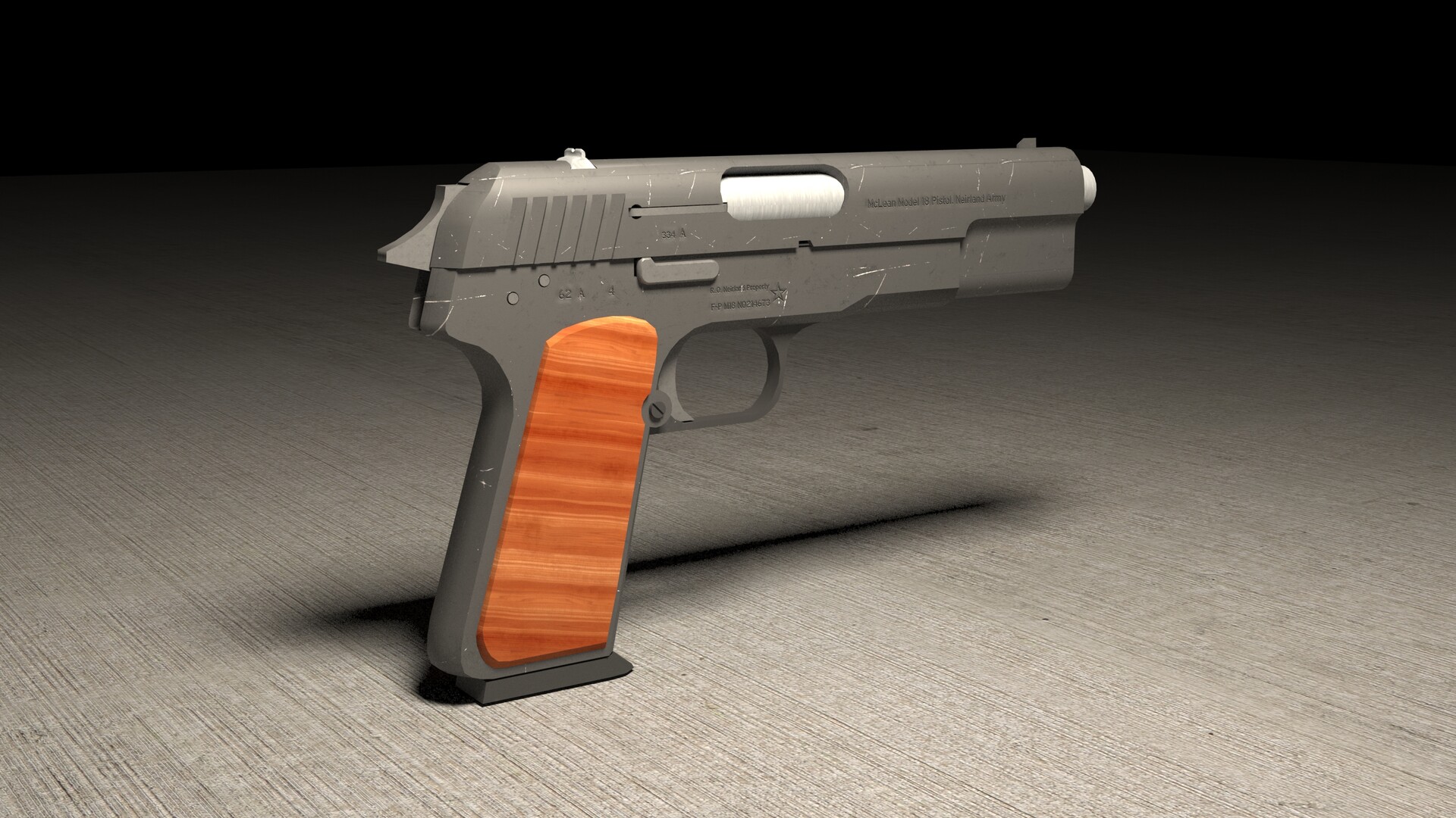 ArtStation - McLean Model 18 Semi-Automatic Pistol