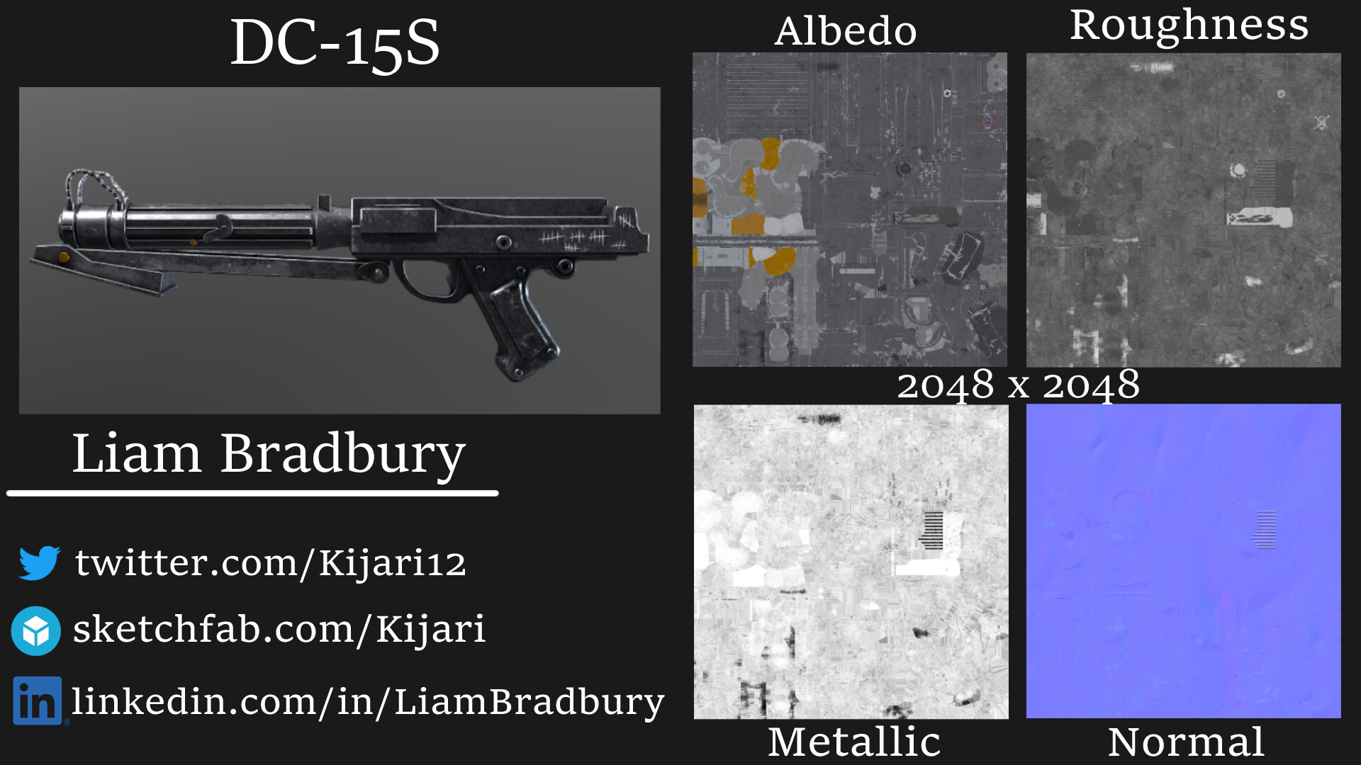 Liam Bradbury - DC-15S Blaster Carbine 3D Model