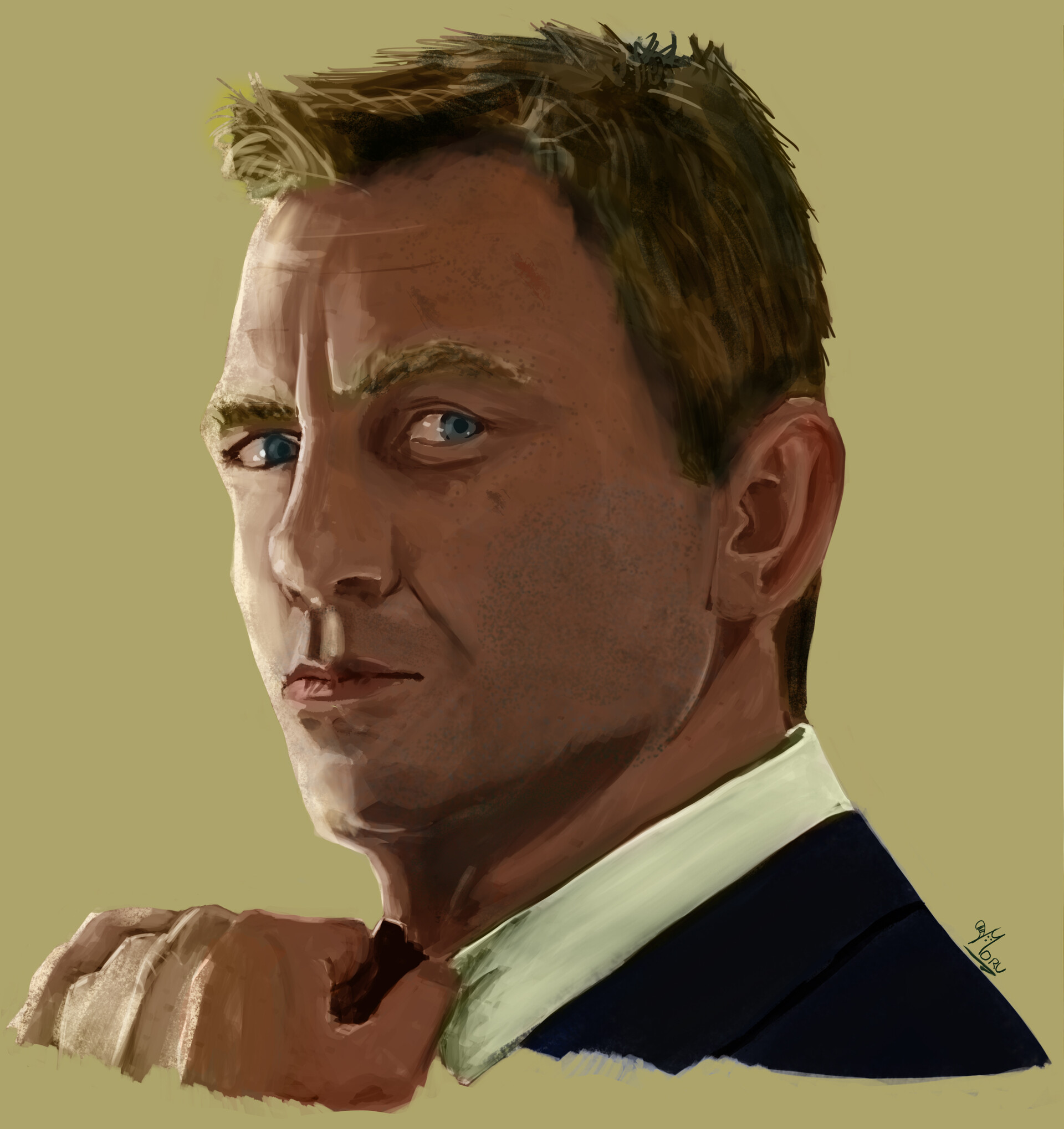 ArtStation - Portrait - Daniel Craig (007)