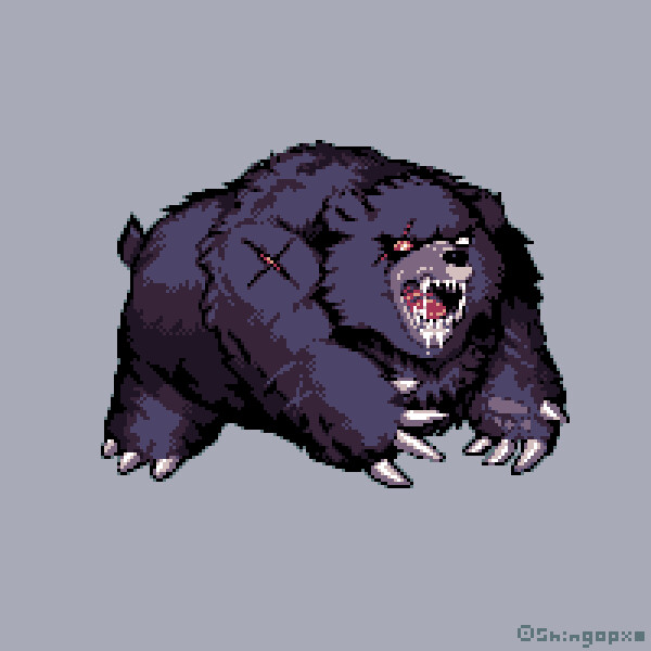 ArtStation - JRPG enemy sprite - Bear