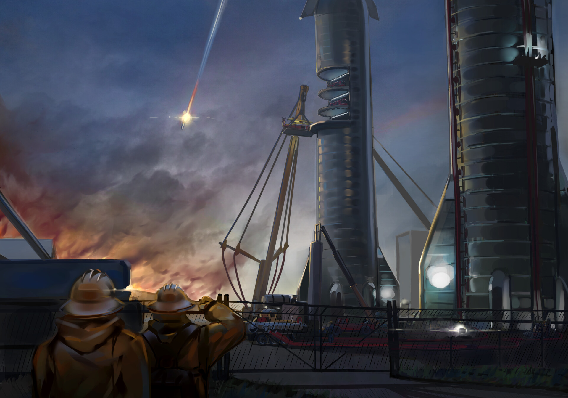 ArtStation - SpaceX - Fire Fight Transport