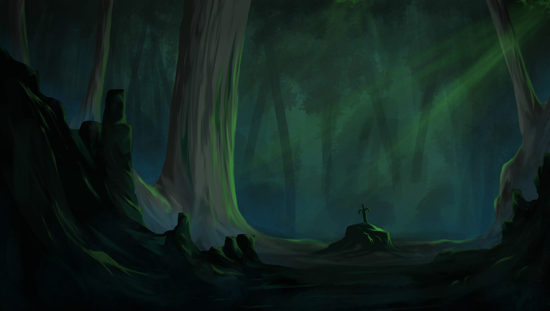 ArtStation - forêt fantastique